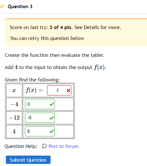Solved Question 3 Score on last try: 3 of 4 pts. See Details | Chegg.com