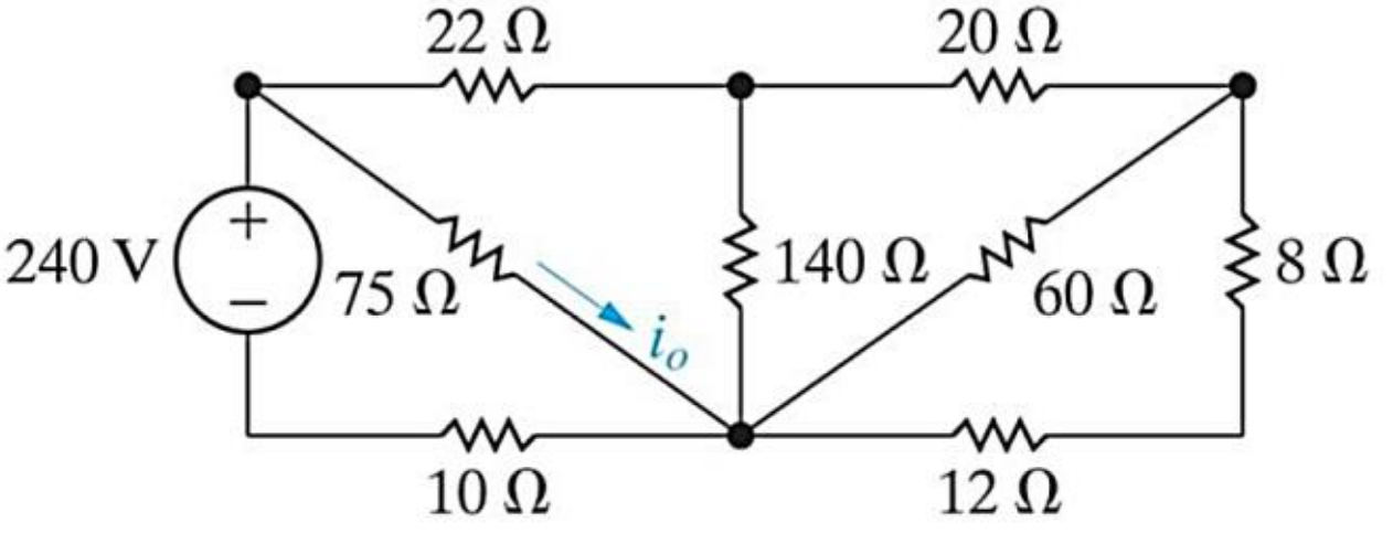 Solved For the given circuit, determine the following:a) The | Chegg.com