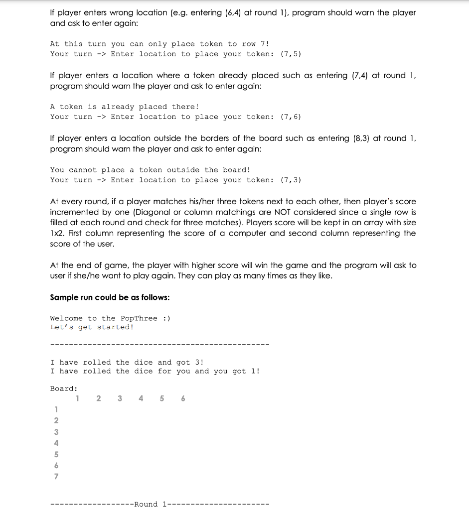 Solved Programming Assignment 3: PopThree Purpose: The main | Chegg.com