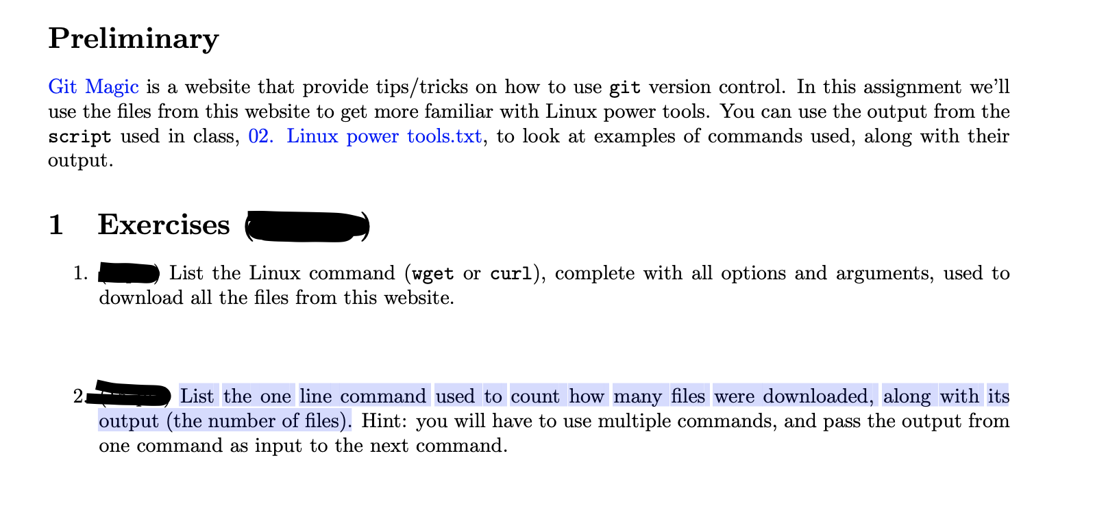 Solved Preliminary Git Magic Is A Website That Provide Chegg