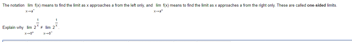 Solved The notation limf(x) means to find the limit as x | Chegg.com
