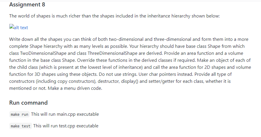 Solved Assignment 8 The world of shapes is much richer than | Chegg.com