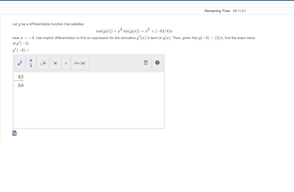 Solved Let g be a differentiable function that satisfies | Chegg.com