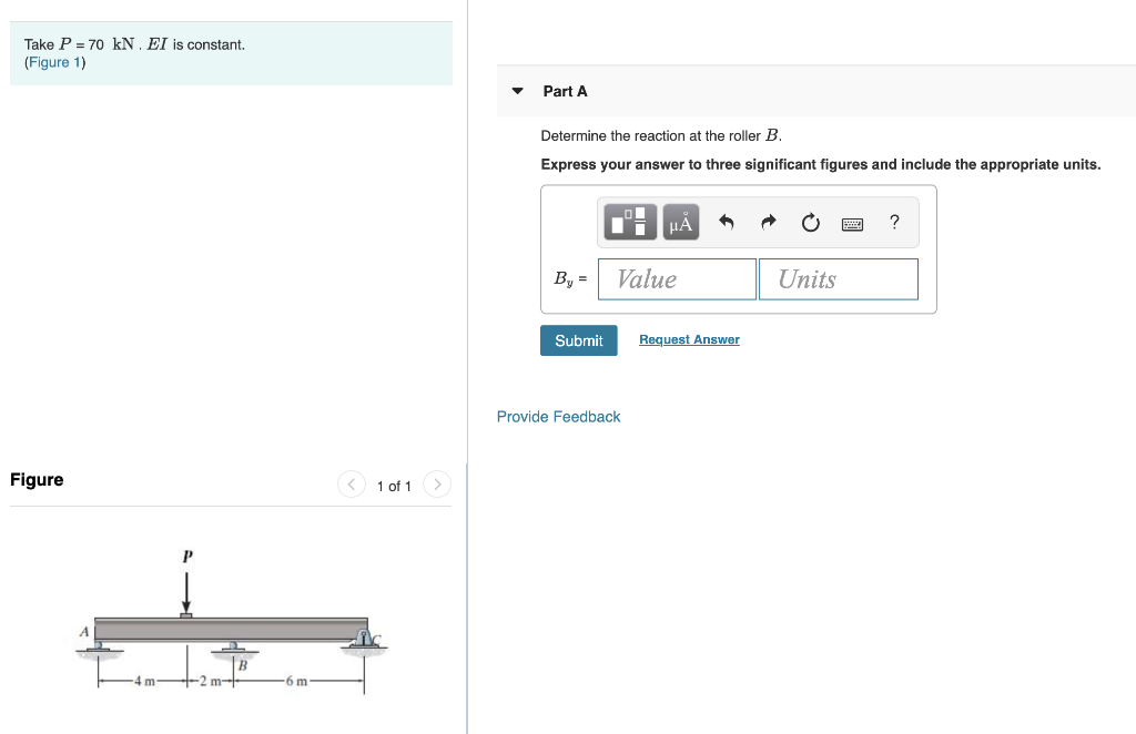 Solved Take P = 70 kN. EI is constant. (Figure 1) Part A | Chegg.com Solved Take P = 70 kN. EI is constant. (Figure 1) Part A | Chegg.com