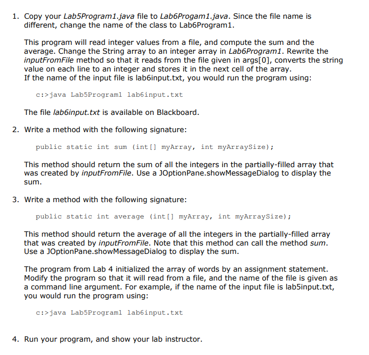 Solved OWO 11-* * a lab6input.txt x "Lab6.java X 1 2e import | Chegg.com