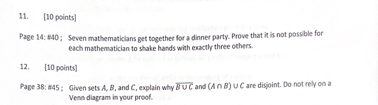 Solved 11. [10 points] Page 14: \#40; Seven mathematicians | Chegg.com