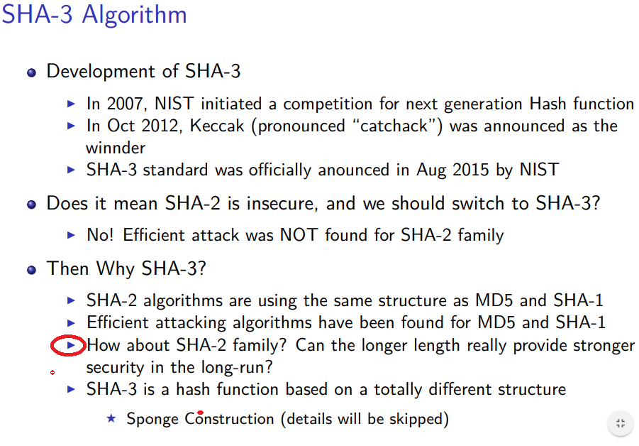 Sha 3 Algorithm O Development Of Sha 3 In 2007 Nist