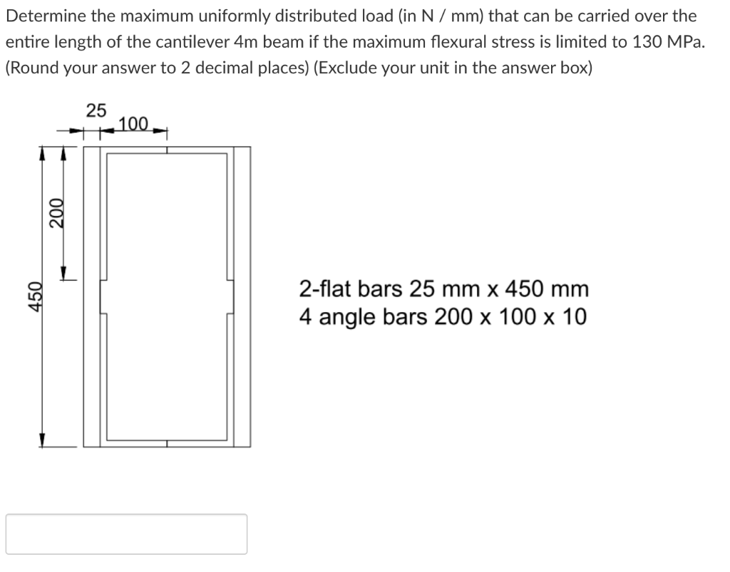 Solved Determine the maximum uniformly distributed load (in | Chegg.com