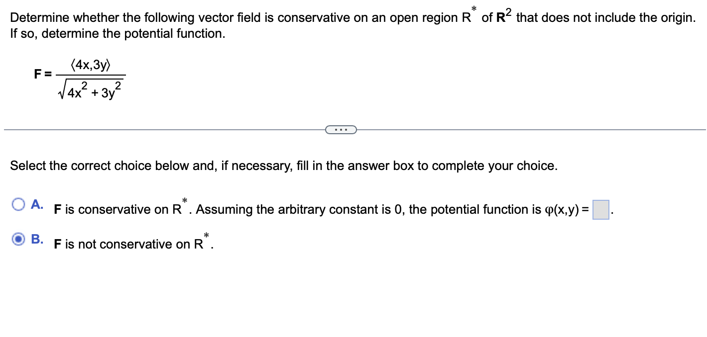 Solved Determine whether the following vector field is | Chegg.com