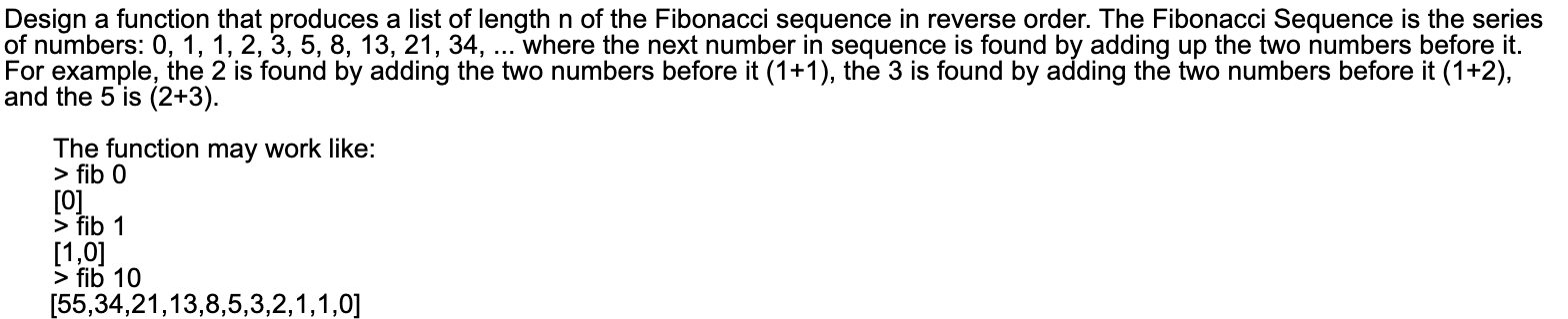 Solved Design a function that produces a list of length n of | Chegg.com
