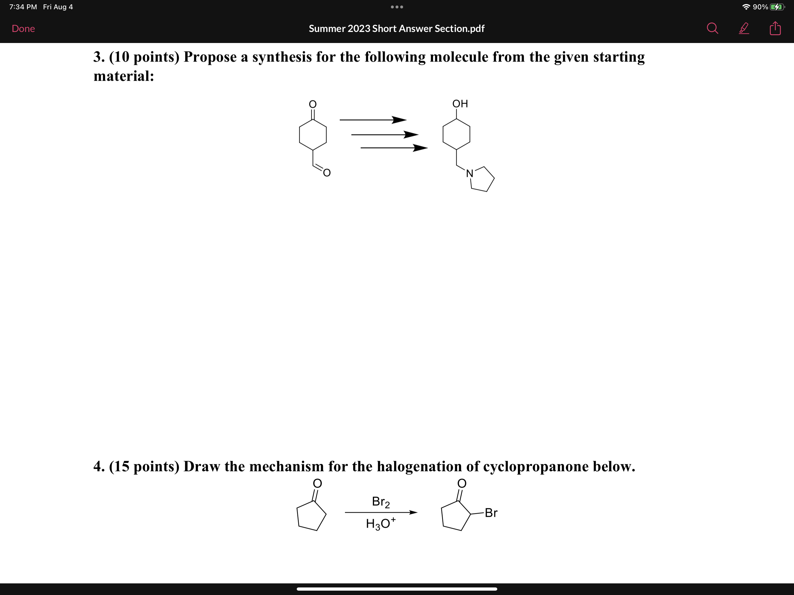 Solved Done Summer 2023 Short Answer Section.pdf 3. (10 | Chegg.com