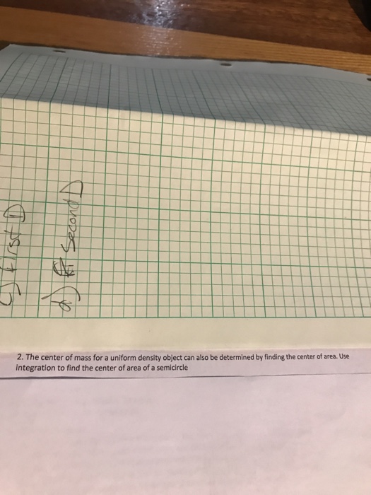 Solved 2. The center of mass for a uniform density object | Chegg.com
