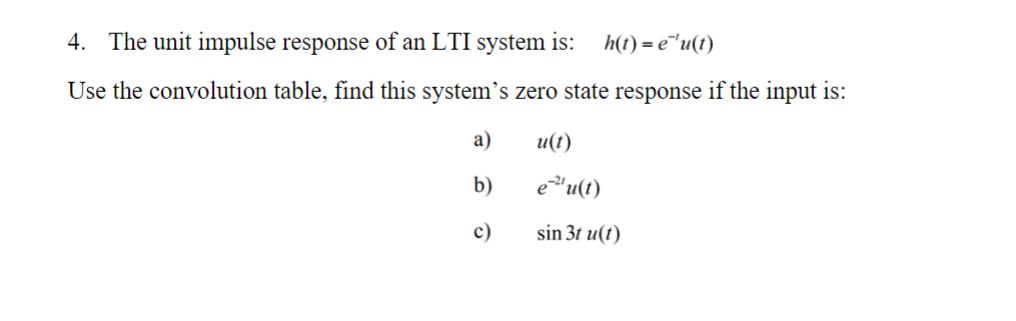 Solved 4. The unit impulse response of an LTI system is: | Chegg.com