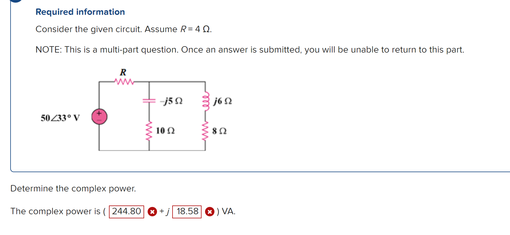 Solved Required information Consider the given circuit. | Chegg.com