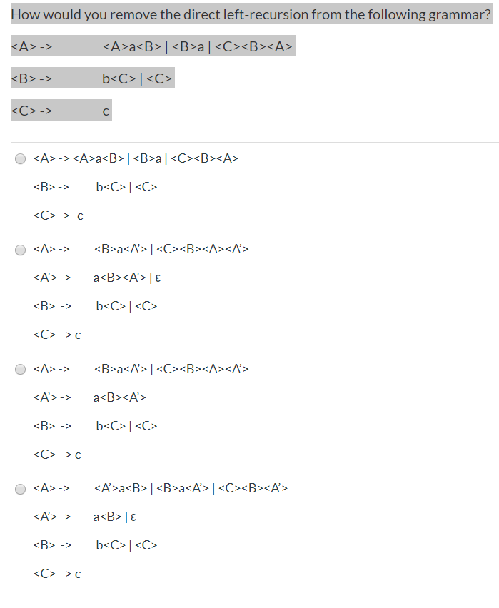 Solved How Would You Remove Left Recursion From The