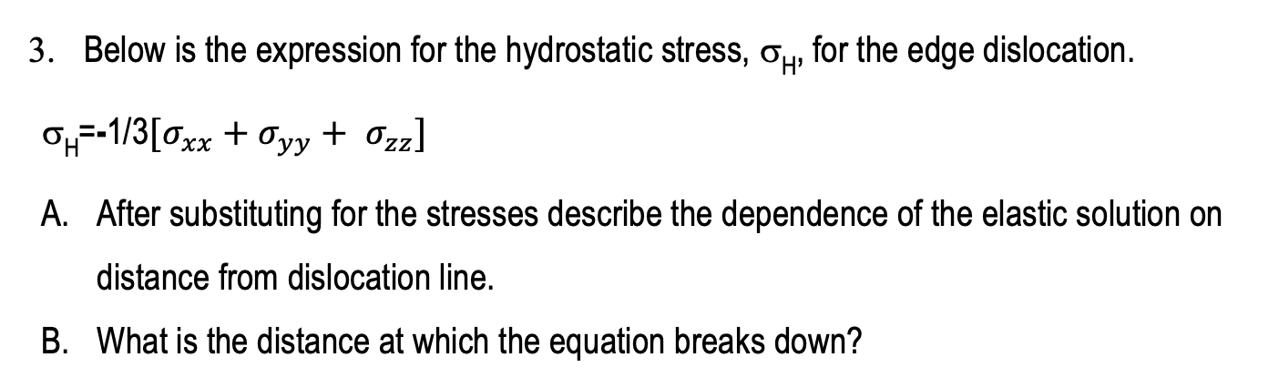 3. Below is the expression for the hydrostatic | Chegg.com