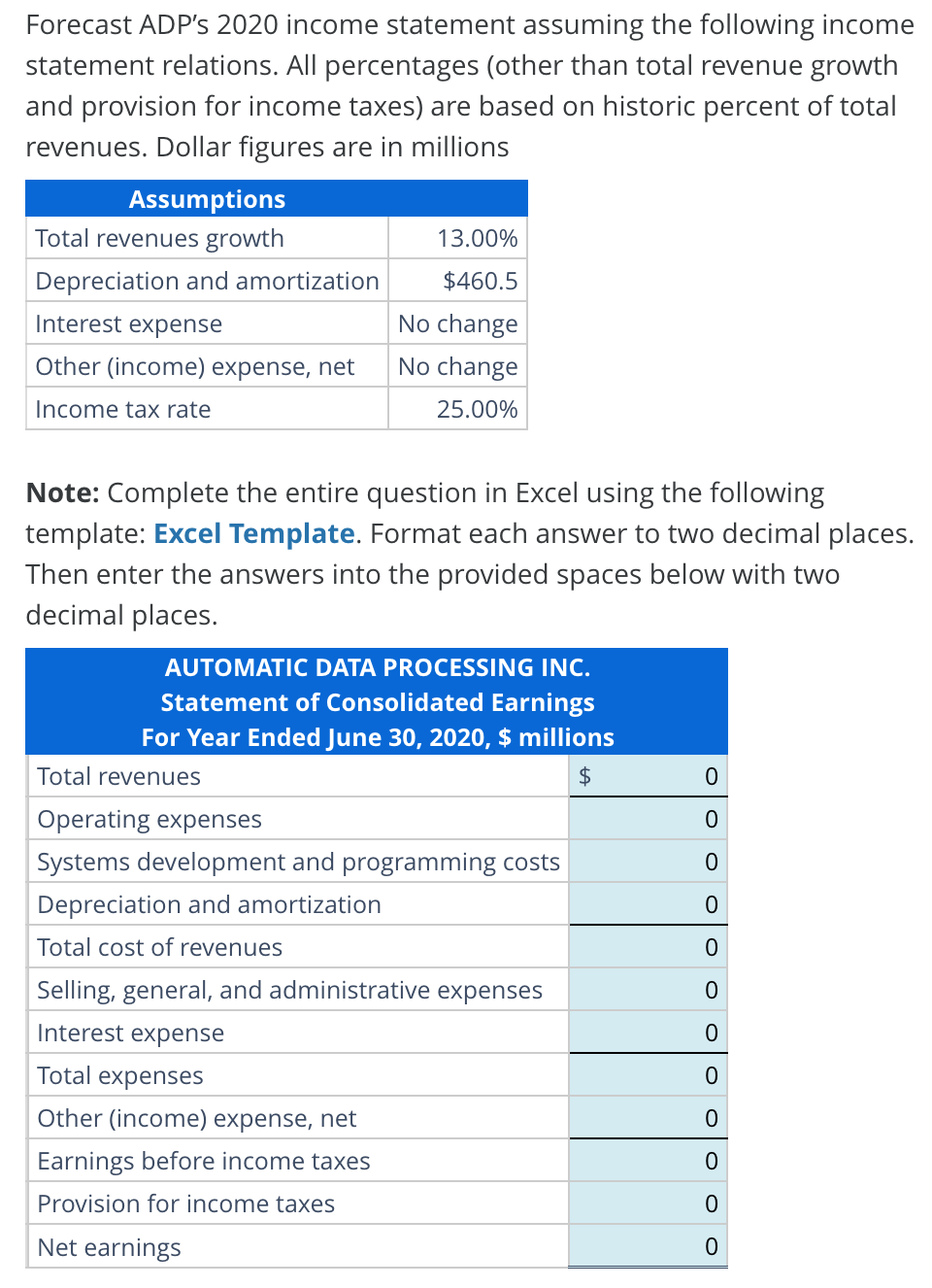 Solved ADP reports the following income statement.AUTOMATIC | Chegg.com