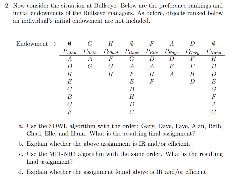 Solved Now consider the situation at Bullseye. Below are the | Chegg.com