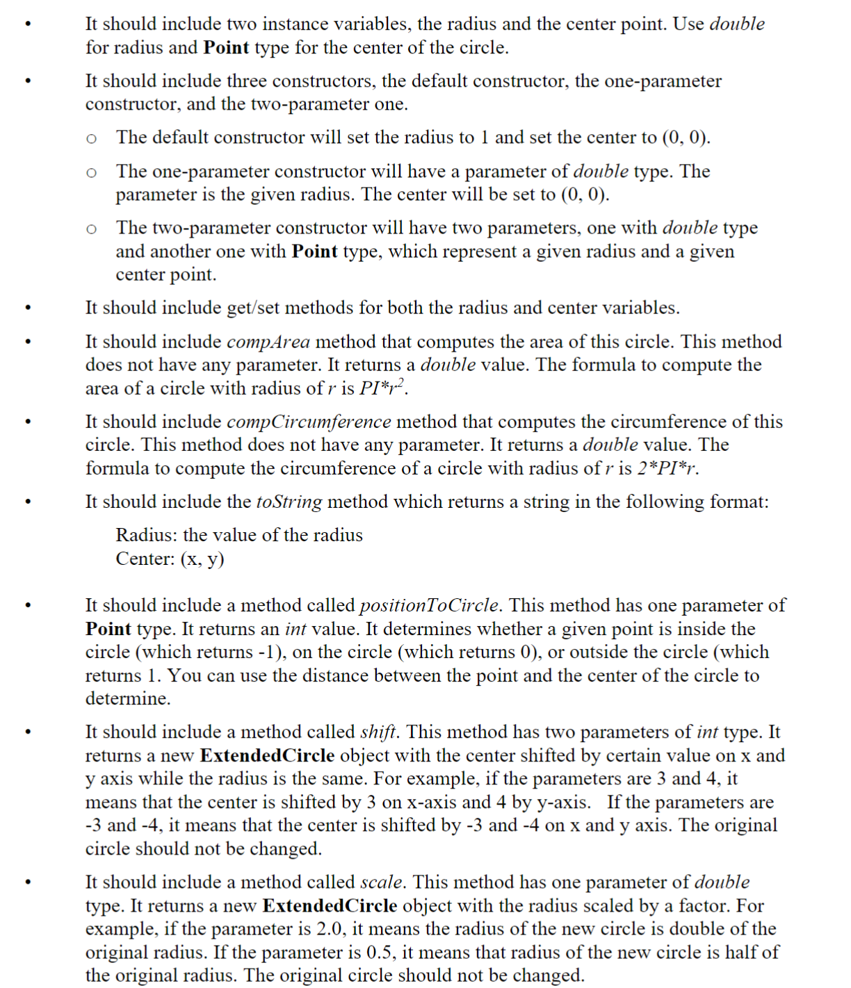 Solved It should include a method called overlap. This | Chegg.com