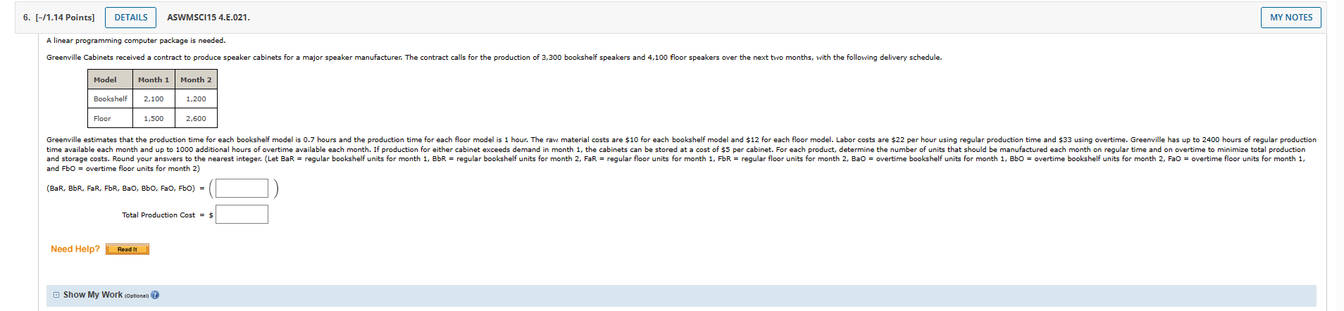 Solved A linear programming computer package is needed. | Chegg.com