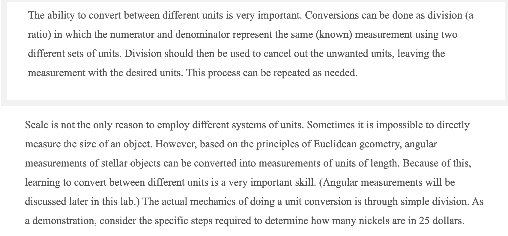 Solved The ability to convert between different units is | Chegg.com