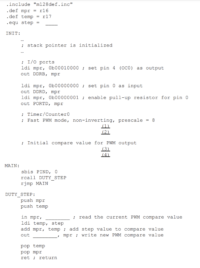 Solved Create an assembly routine that will use a timer on | Chegg.com