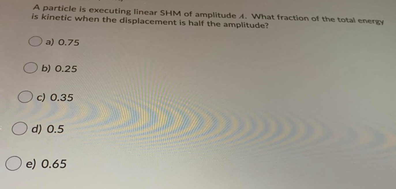Solved A particle is executing linear SHM of amplitude A. | Chegg.com