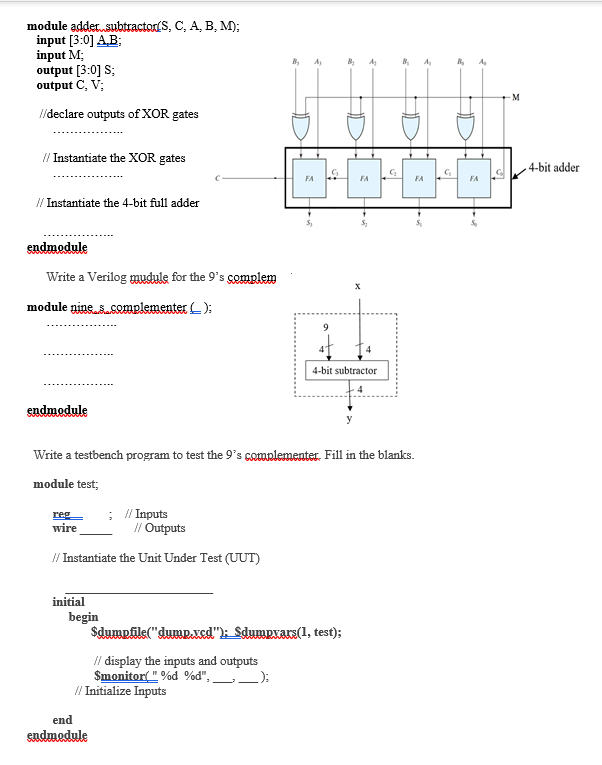 Solved у 1Build a 4-bit adder: In this part, we will design | Chegg.com