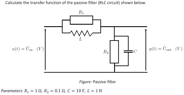 Solved Calculate the transfer function of the passive filter | Chegg.com
