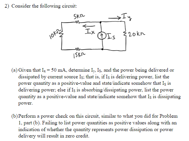 Solved 2) Consider the following circuit: (a) Given that | Chegg.com