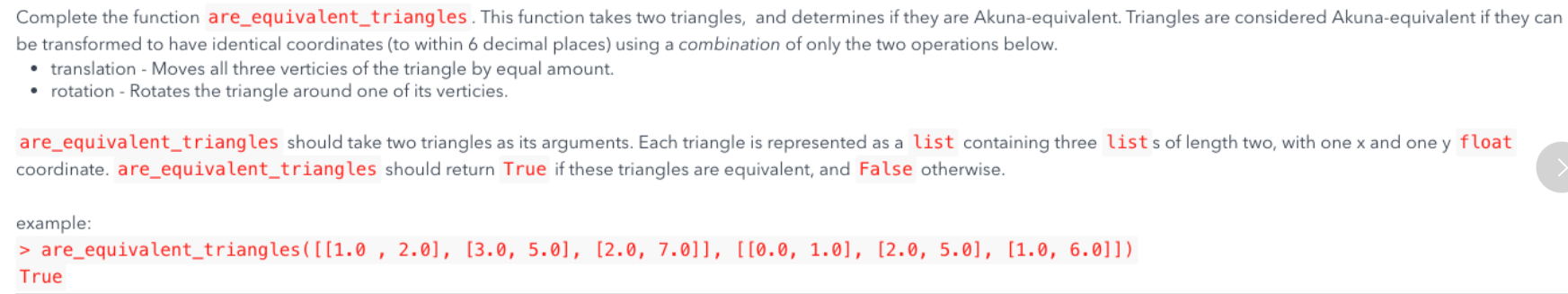 Solved PythonTtips: The equivalent triangles are just | Chegg.com