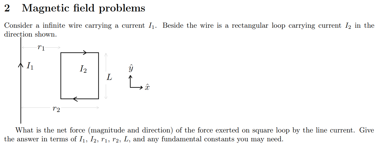 Solved 2 Magnetic field problems Consider a infinite wire | Chegg.com