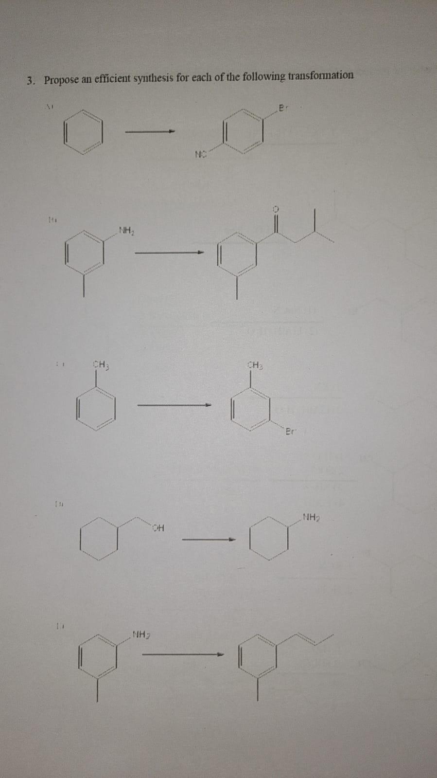 Solved 3. Propose an efficient synthesis for each of the | Chegg.com