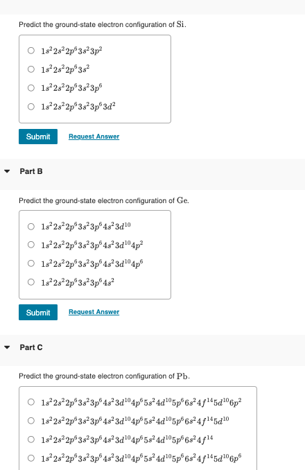 Solved Predict The Ground State Electron Configuration Of