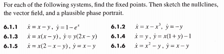Solved For each of the following systems, find the fixed | Chegg.com