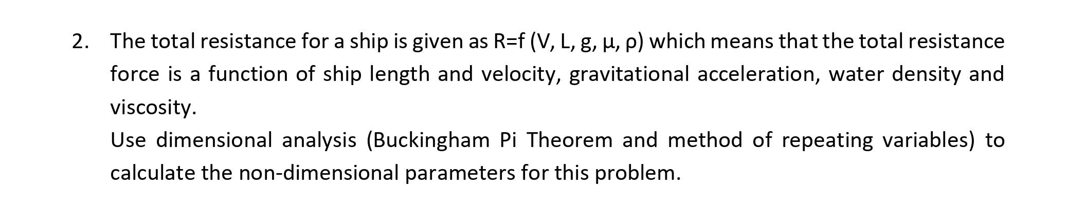 Solved The total resistance for a ship is given as | Chegg.com