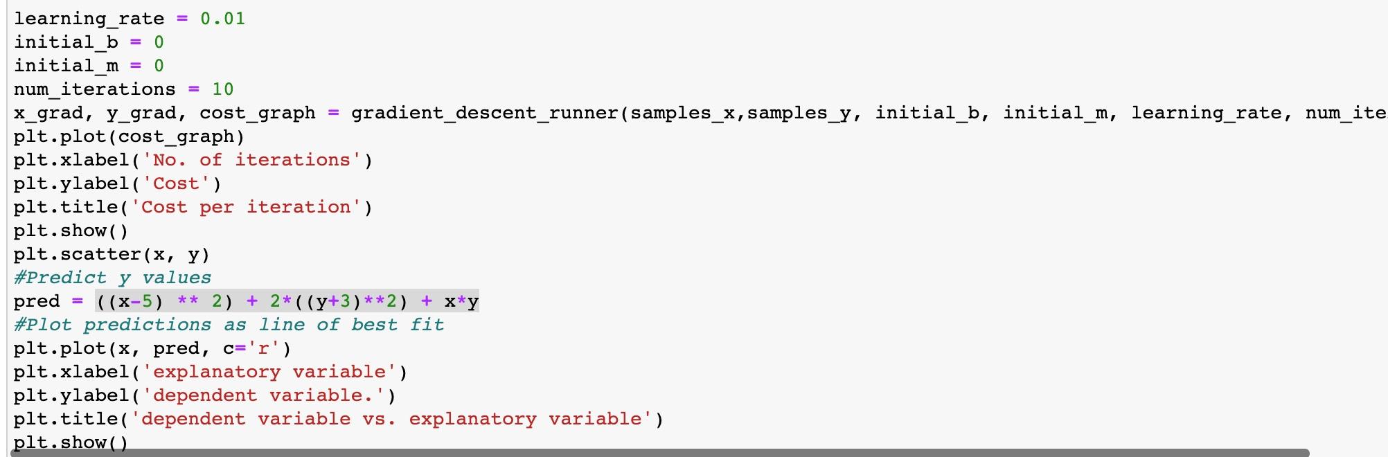 Solved I need to write my cost function and then change my | Chegg.com