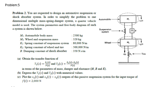Solved Problem:5 Automobile M Problem 2. You are requested | Chegg.com