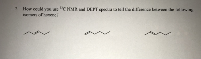 Solved How could you use 13C NMR and DEPT spectra to tell | Chegg.com