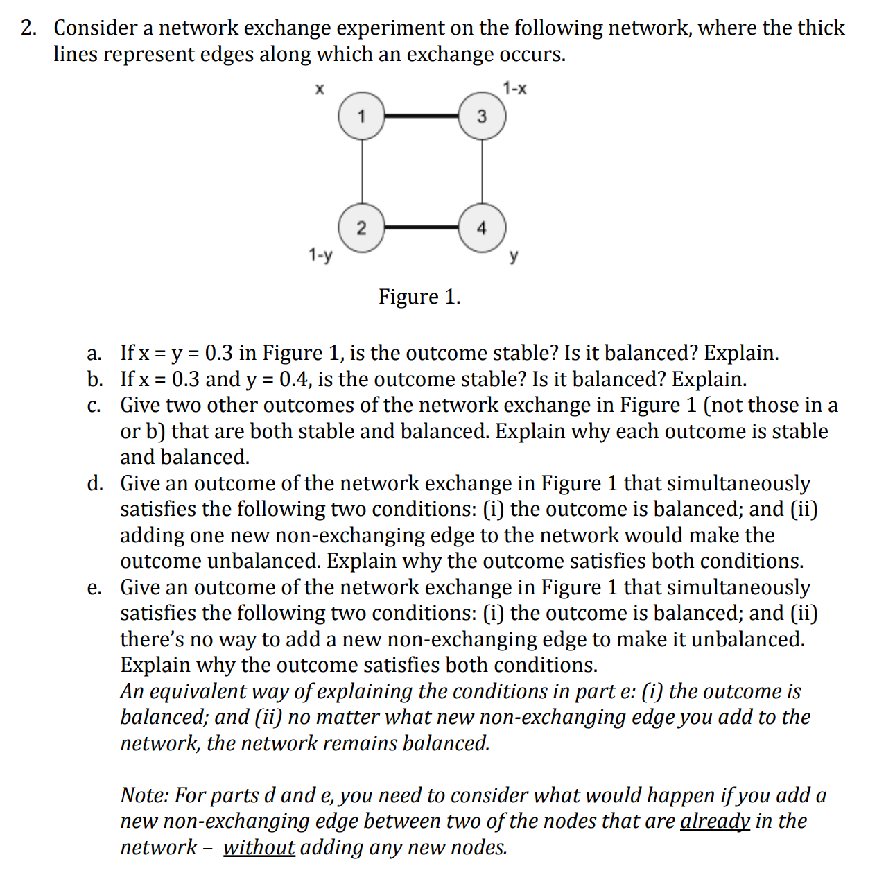 Solved Consider a network exchange experiment on the | Chegg.com