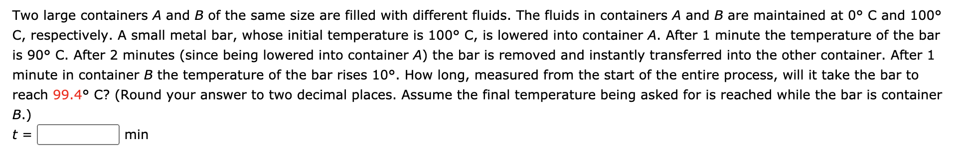 Solved Two large containers A and B of the same size are | Chegg.com