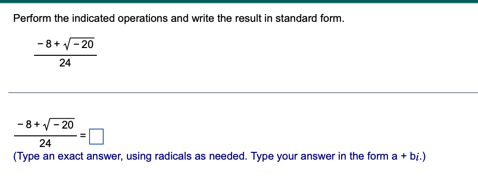 Solved Perform the indicated operations and write the result | Chegg.com