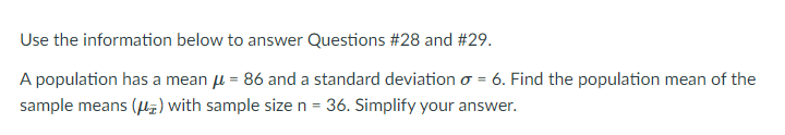Solved Use the information below to answer Questions #28 and | Chegg.com