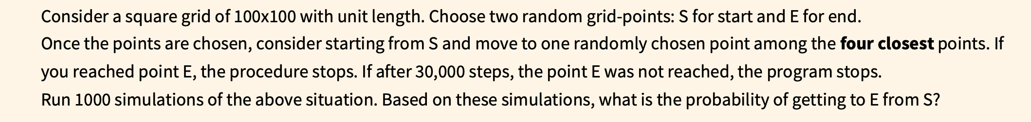 Consider a square grid of 100x100 with unit length. | Chegg.com