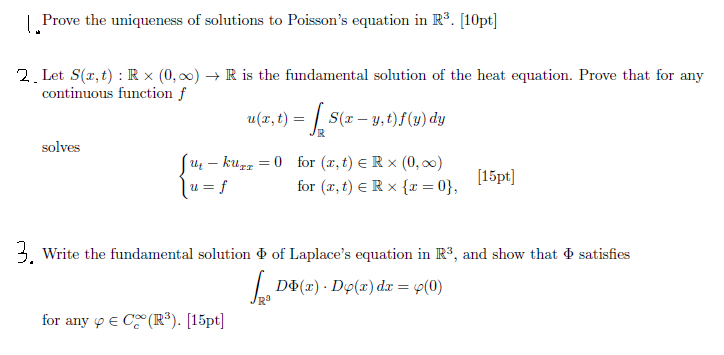 Solved Prove the uniqueness of solutions to Poisson's | Chegg.com