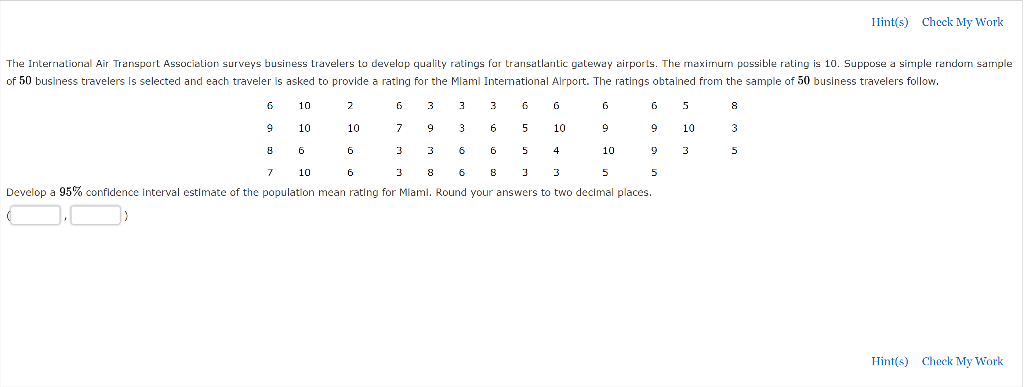 Solved Develop a 95% confidence interval estimate of the | Chegg.com