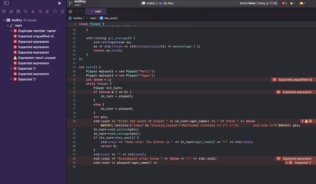 Solved Hello there! I cannot get this code to work as you | Chegg.com