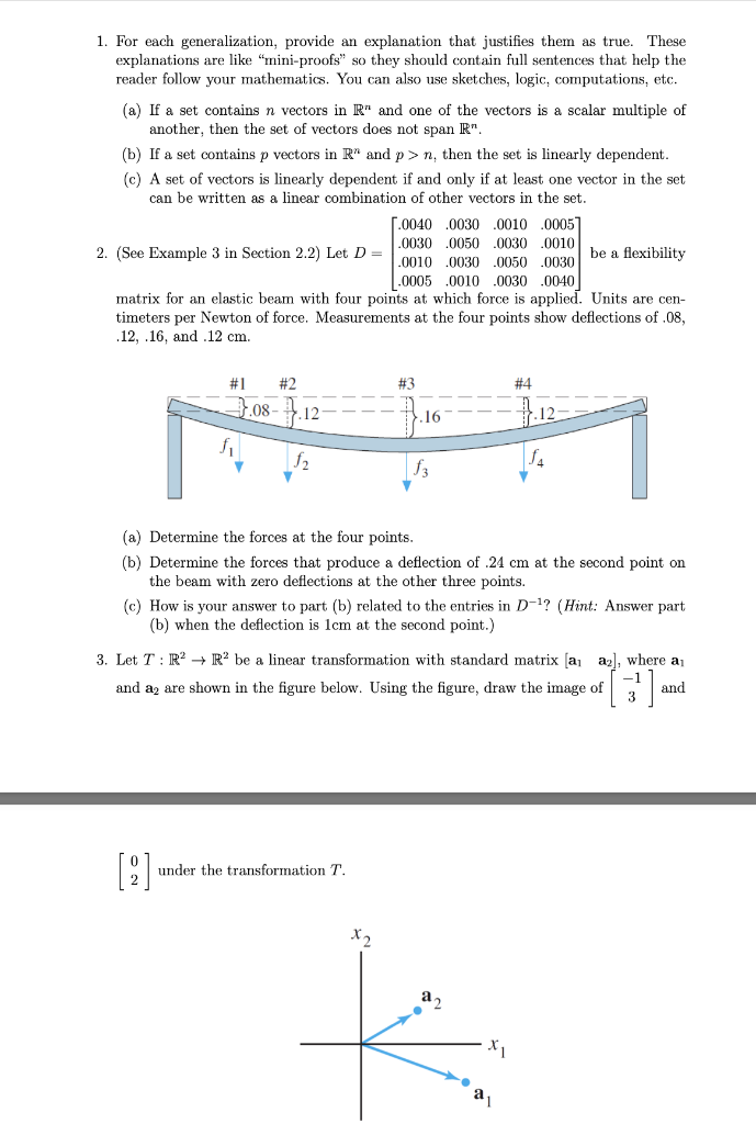 Solved 1. For each generalization, provide an explanation | Chegg.com