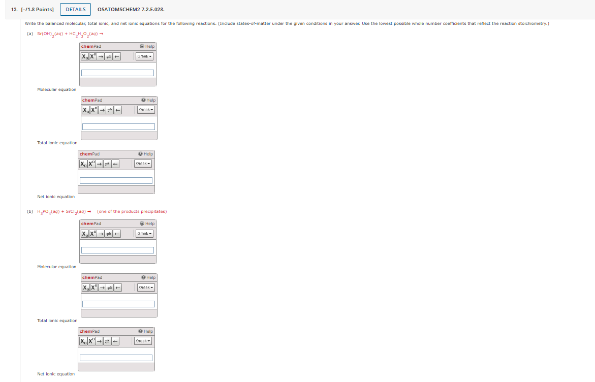 Solved Please answer all parts thanks! | Chegg.com