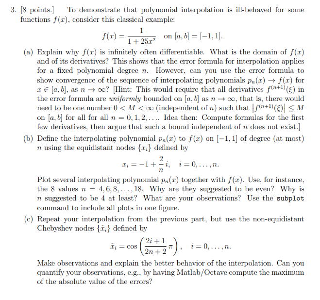 Solved If you could show the matlab code for the parts that | Chegg.com